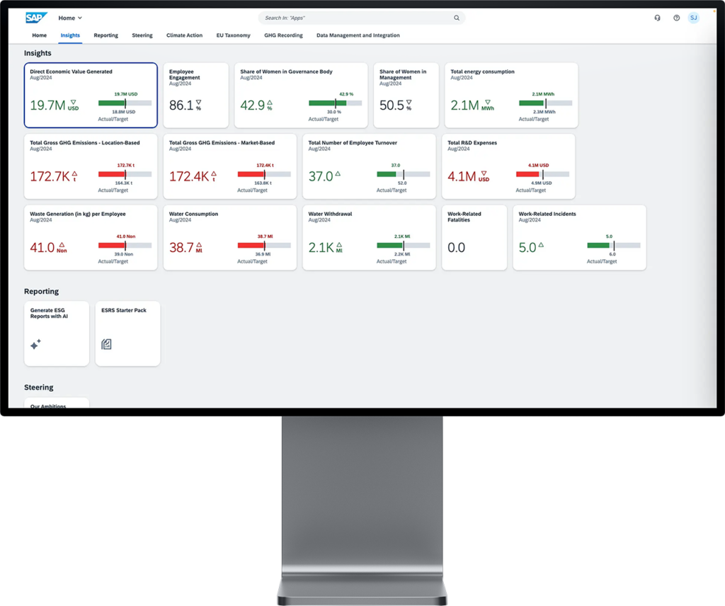 SAP Sustainability Control Tower - AGILITA AG
